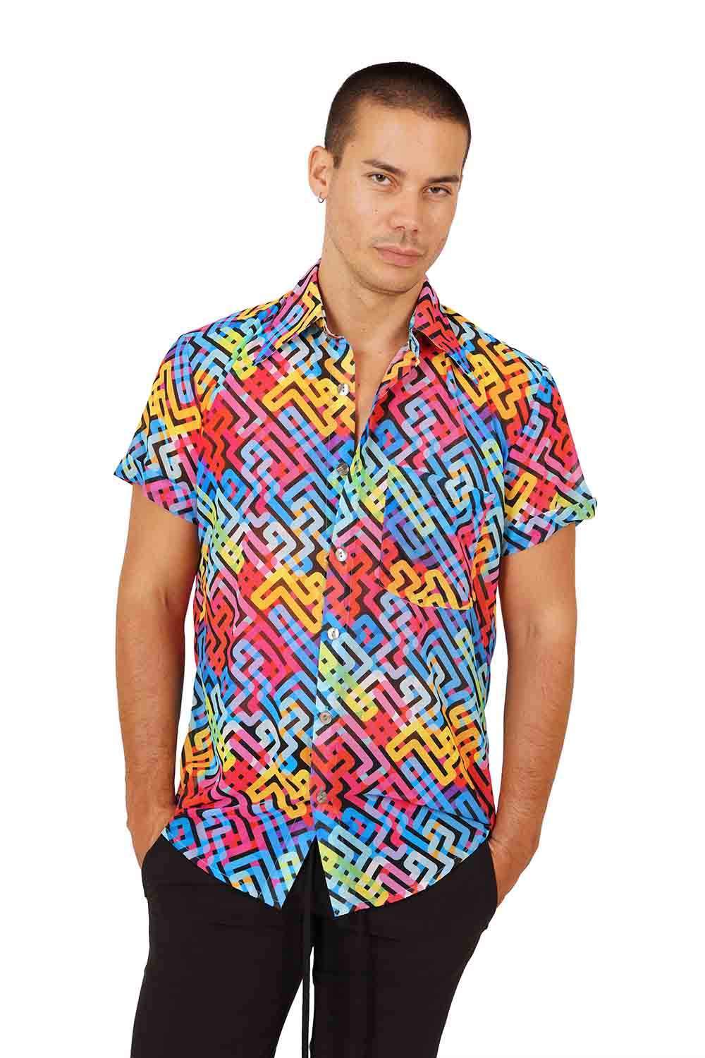 Men's Colorful Dress Shirt | Loud Shirt | Love Khaos