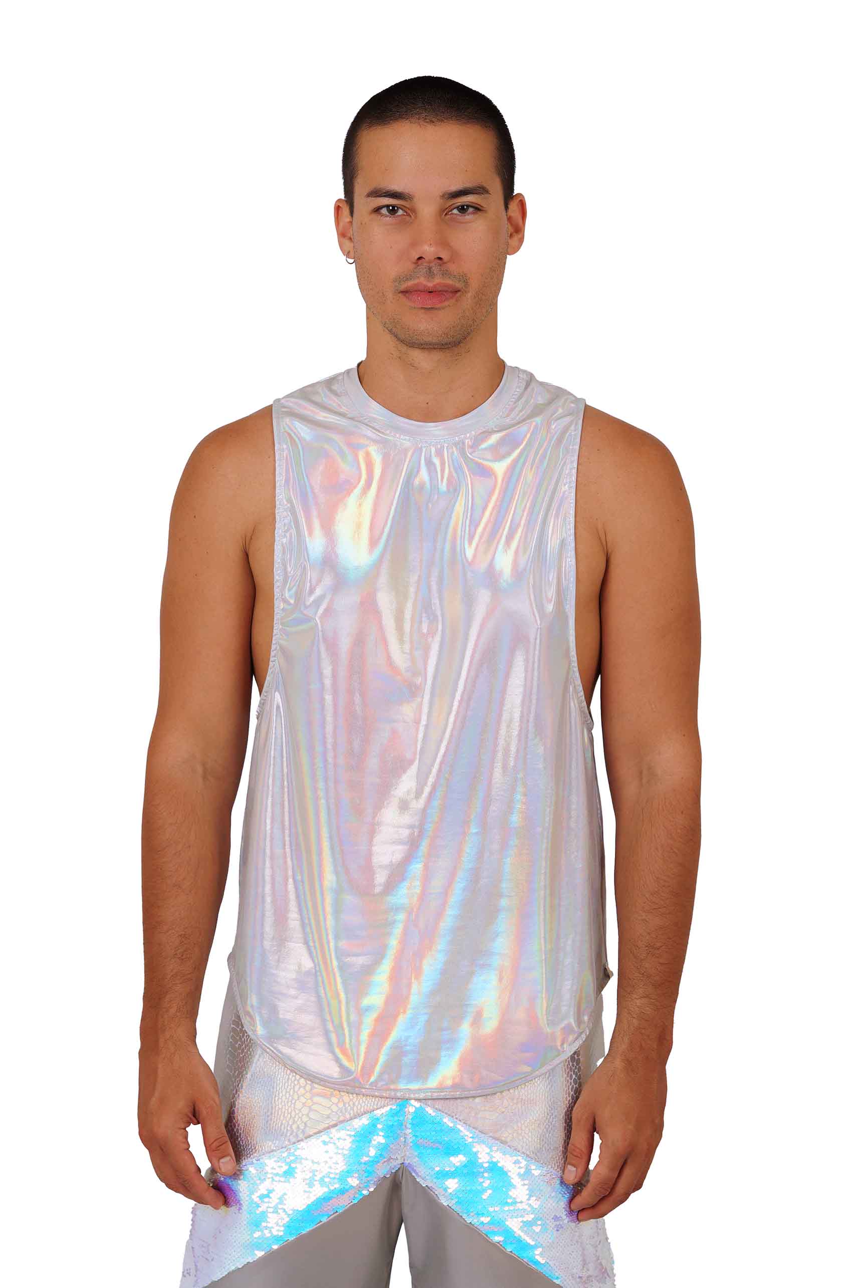 Drop Arm Tank Top Mens | Holo Tank Top | Love Khaos