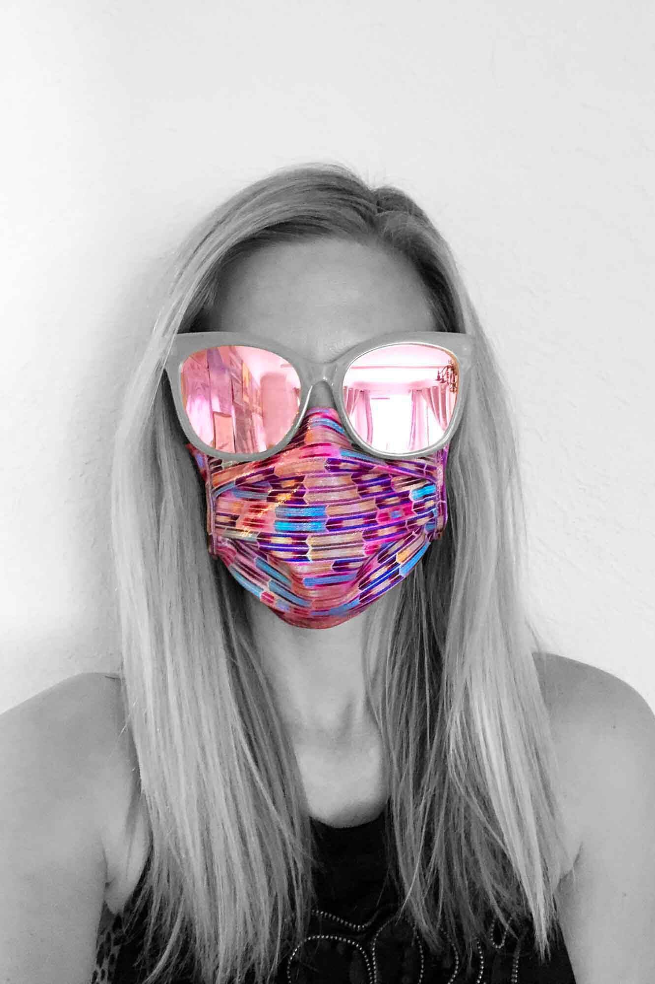 Colorful Holographic Face Mask | Love Khaos Festival Wear